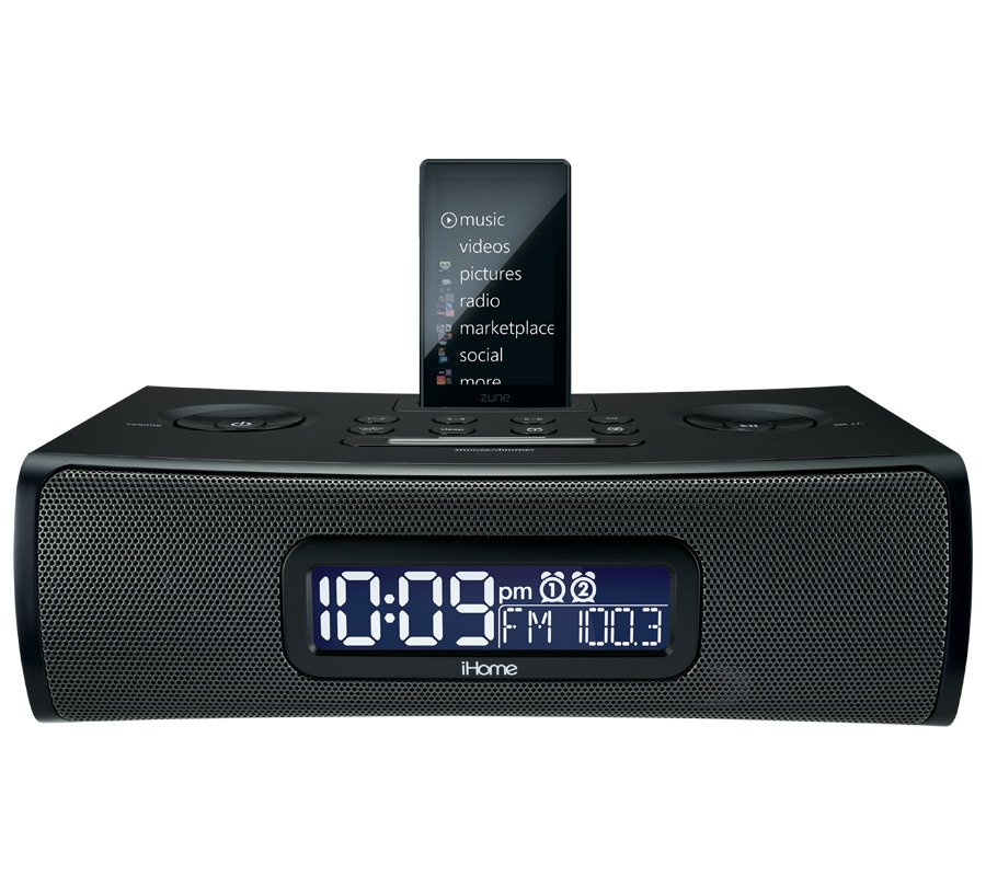 iHome ZN90 Dual Alarm Stereo Clock Radio for your Zune™ and Zune HD ...