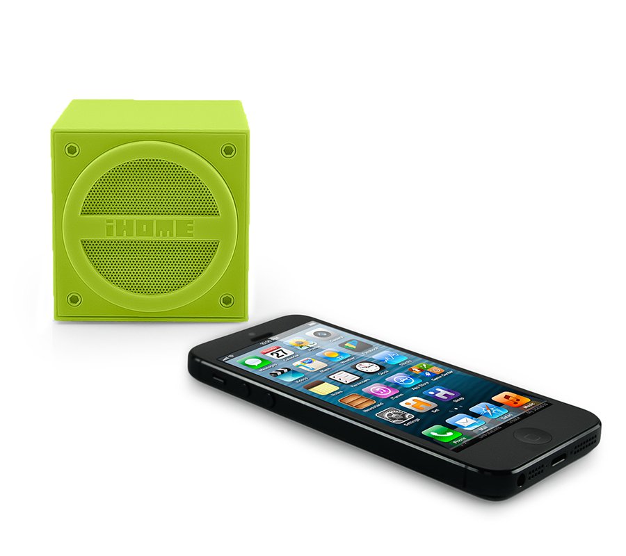 iHome iBT16 Bluetooth Rechargeable Mini Speaker Cube in Rubberized Finish