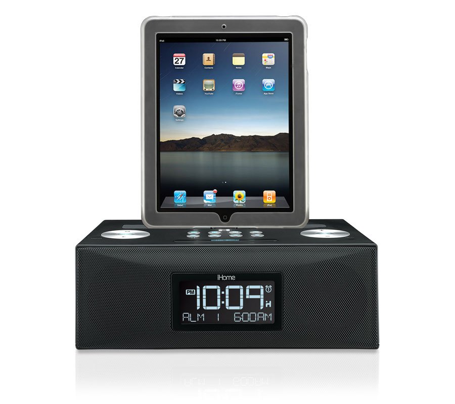 iHome iD84 App-enhanced Dual Alarm Stereo Clock Radio for your iPad ...