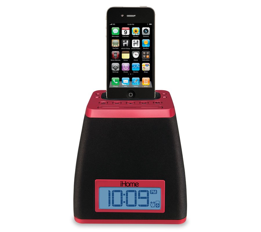 iHome iP21 Spacesaver App-friendly Alarm Clock for iPhone and iPod