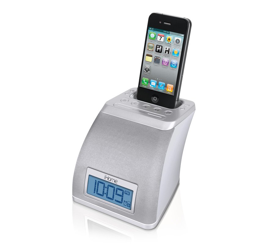 iHome iP21 Spacesaver App-friendly Alarm Clock for iPhone and iPod