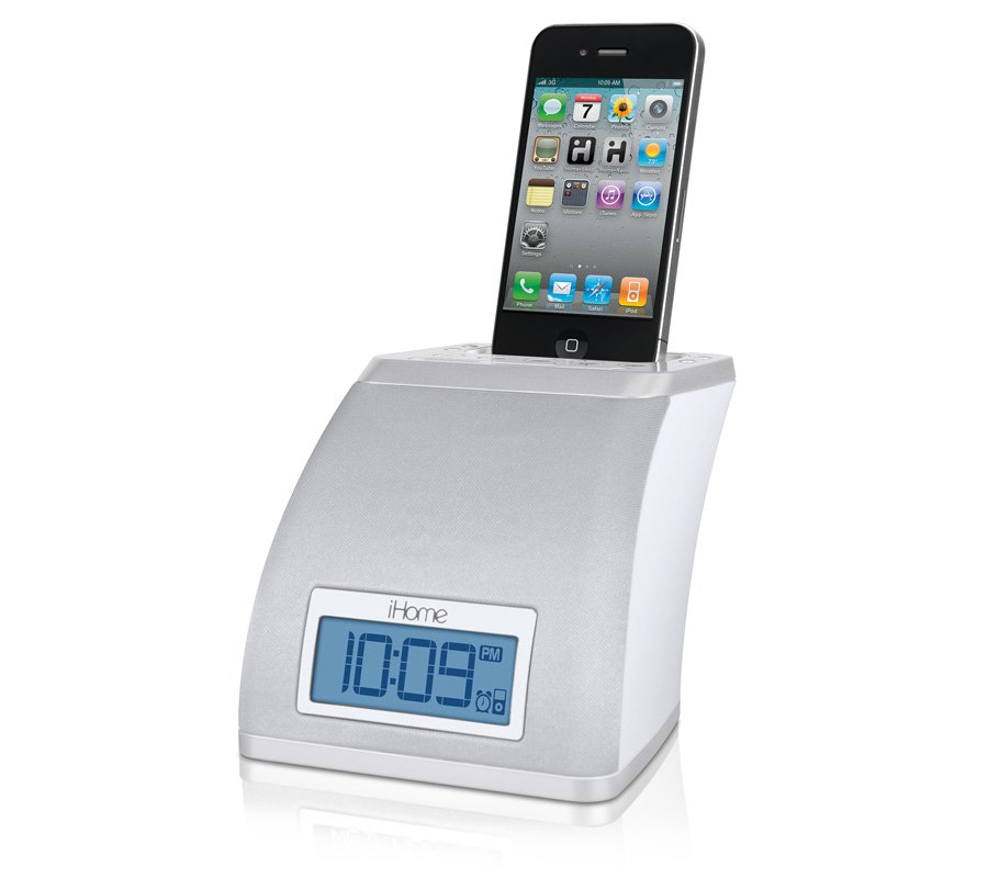 iHome iP21 Spacesaver App-friendly Alarm Clock for iPhone and iPod
