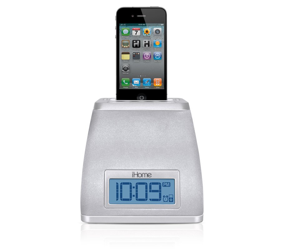 iHome iP21 Spacesaver App-friendly Alarm Clock for iPhone and iPod